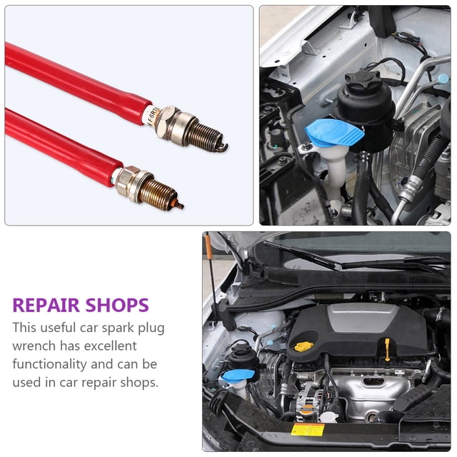 LEORX Automotive Tools Spark Plugs Red 3Pcs 11.8X0.6X0.6In - Walmart ...