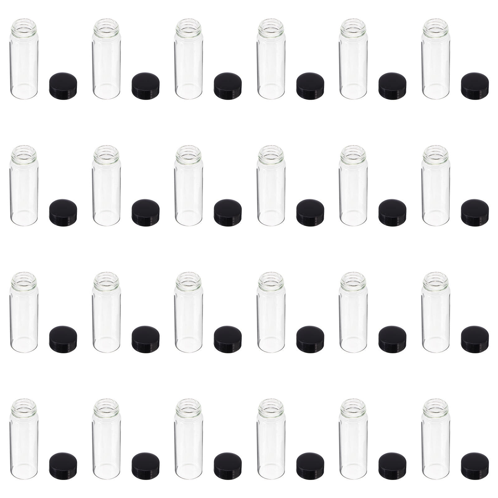 Pyramidti 30Pcs 30ml Transparent Screw Mouth Laboratory Sample Bottles ...