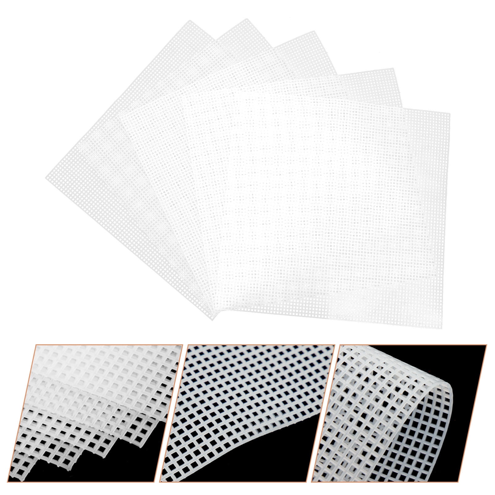 Pyramidti 5Pcs White Plastic Canvas Sheets for DIY Craft Projects ...