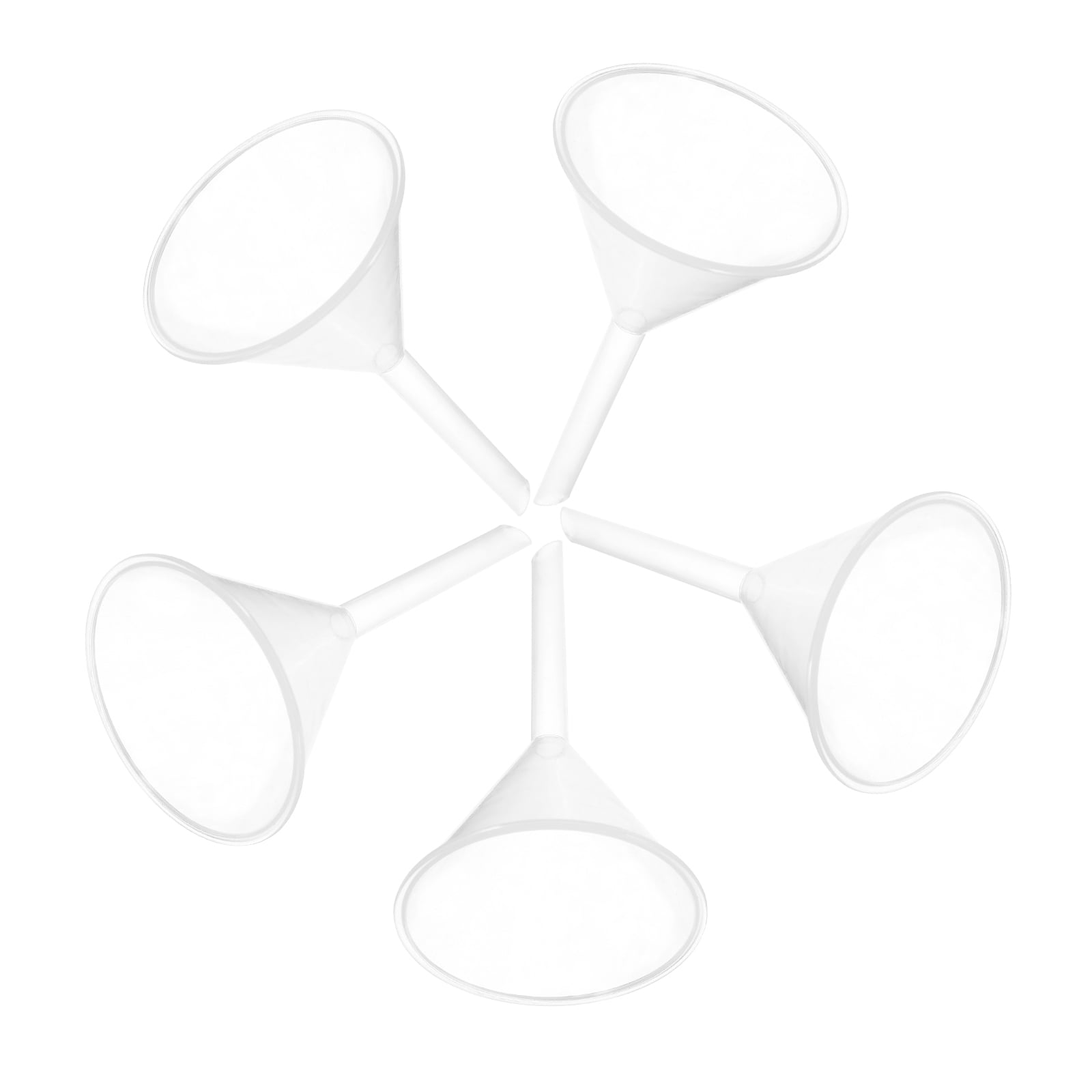 5pcs 60mm Long Neck Plastic Funnel for Multi purpose Liquid Separation ...