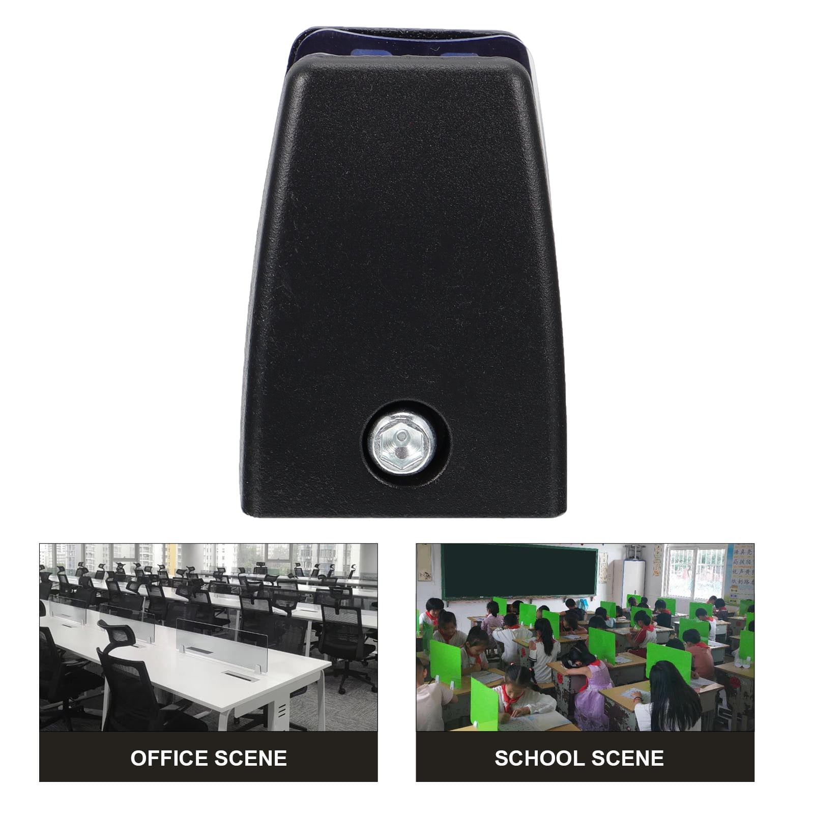 Pyramidti Fixed Clip Desk Baffle Brackets Black Divider Screen 6X4.3X3 ...