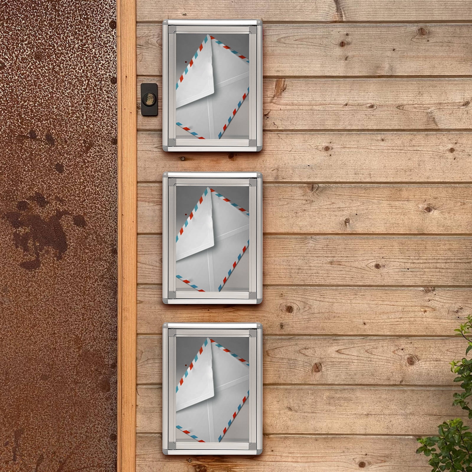 Pyramidti Mailbox Wall Mounted Clear Post Outdoor Wall-mounted ...