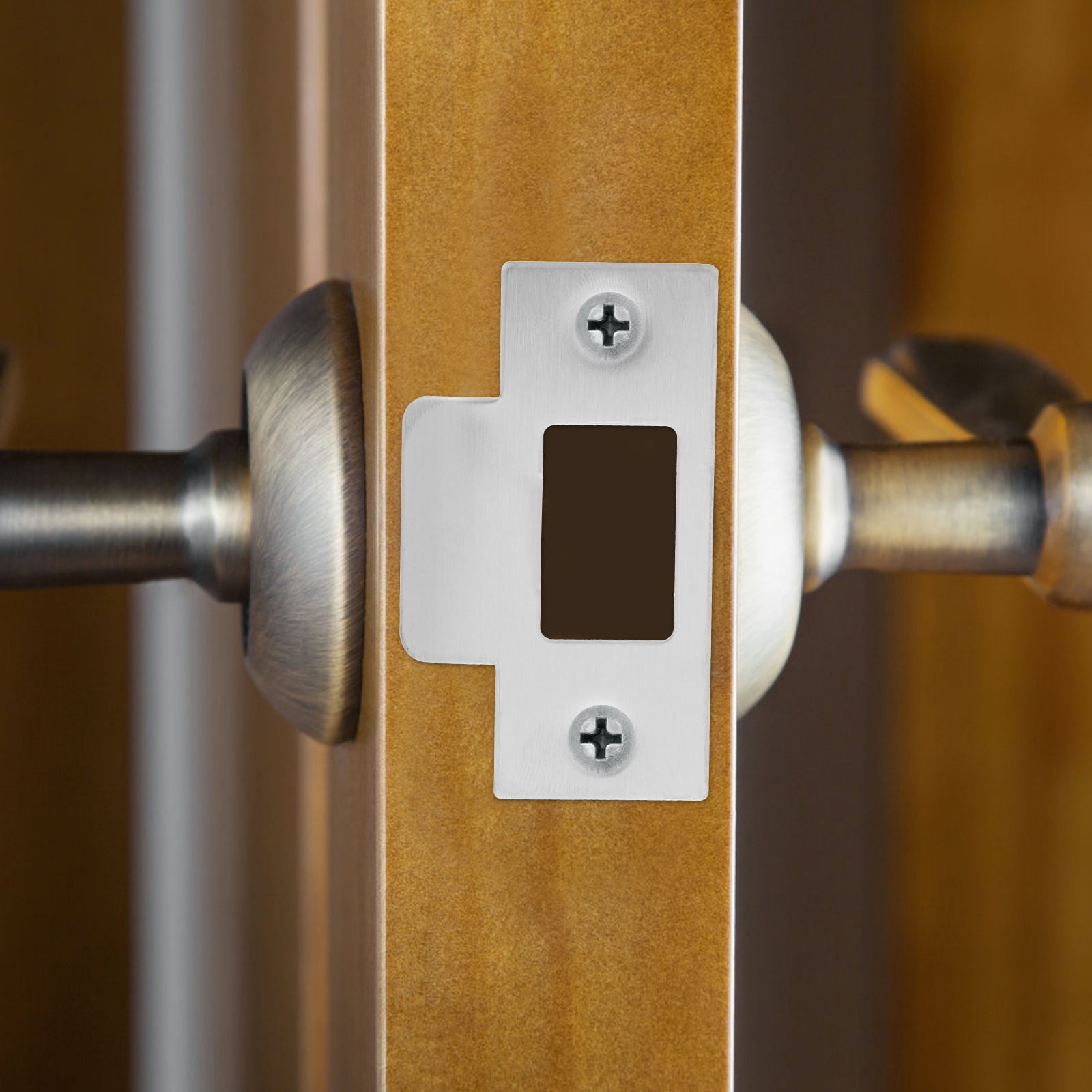 Pyramidti Stainless Steel Deadbolt Strike Plate Cover for Door ...