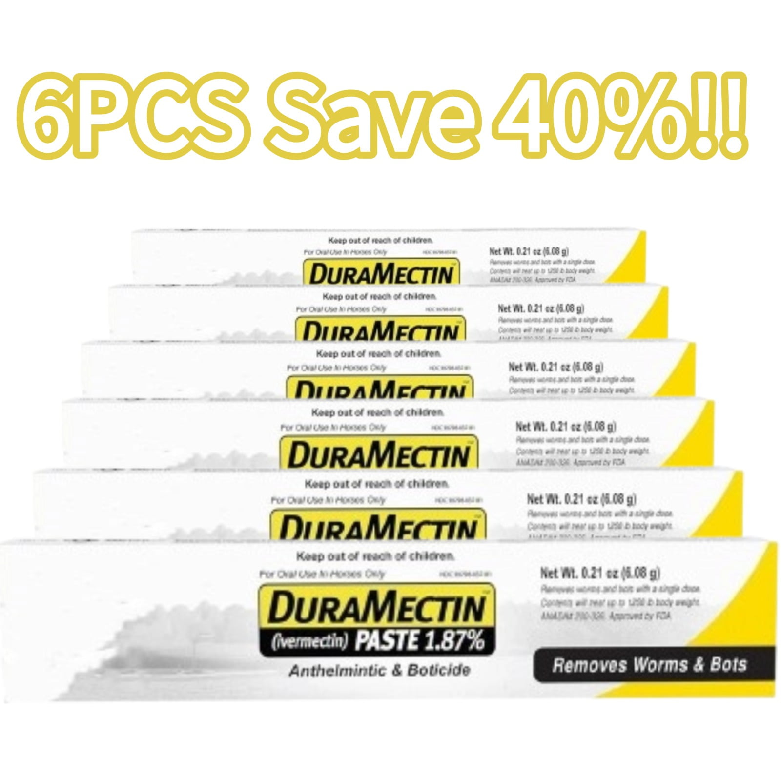 Pyrantel Paste Wormer, 1.87% Horse Dewormer control of large strongyles ...