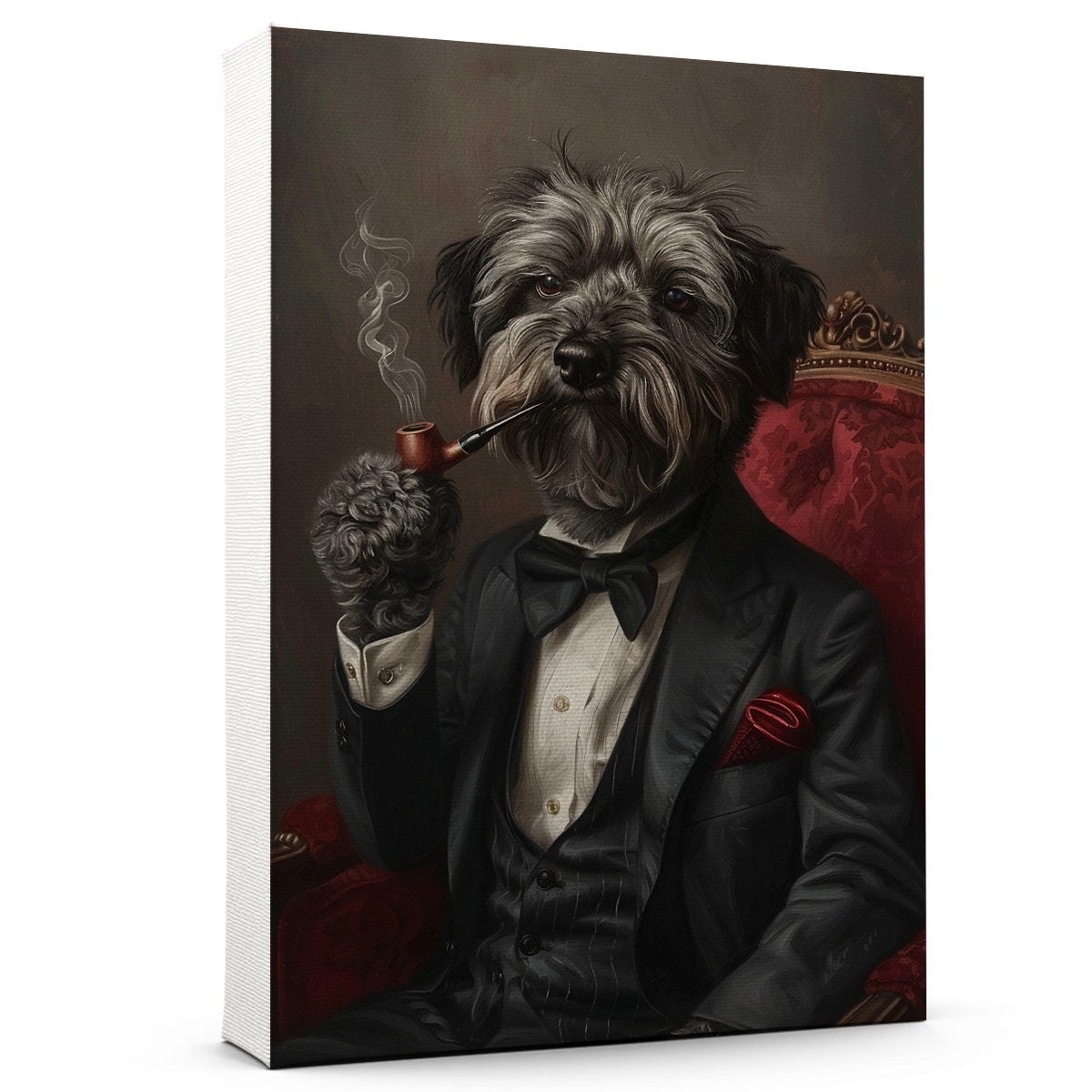 Pyrenean Shepherd Dog Painting Poster Art Print Home Dog Canvas Wall ...