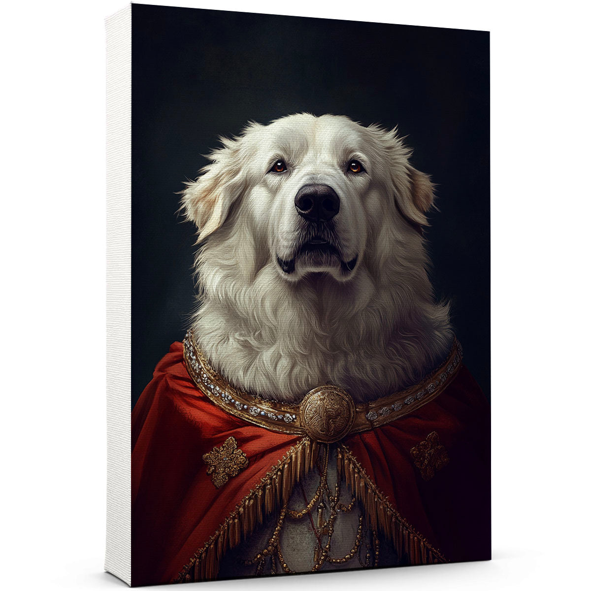Pyrenean Shepherd Dog in Royal Costume Poster 8x12in, Funny Dog Poster ...