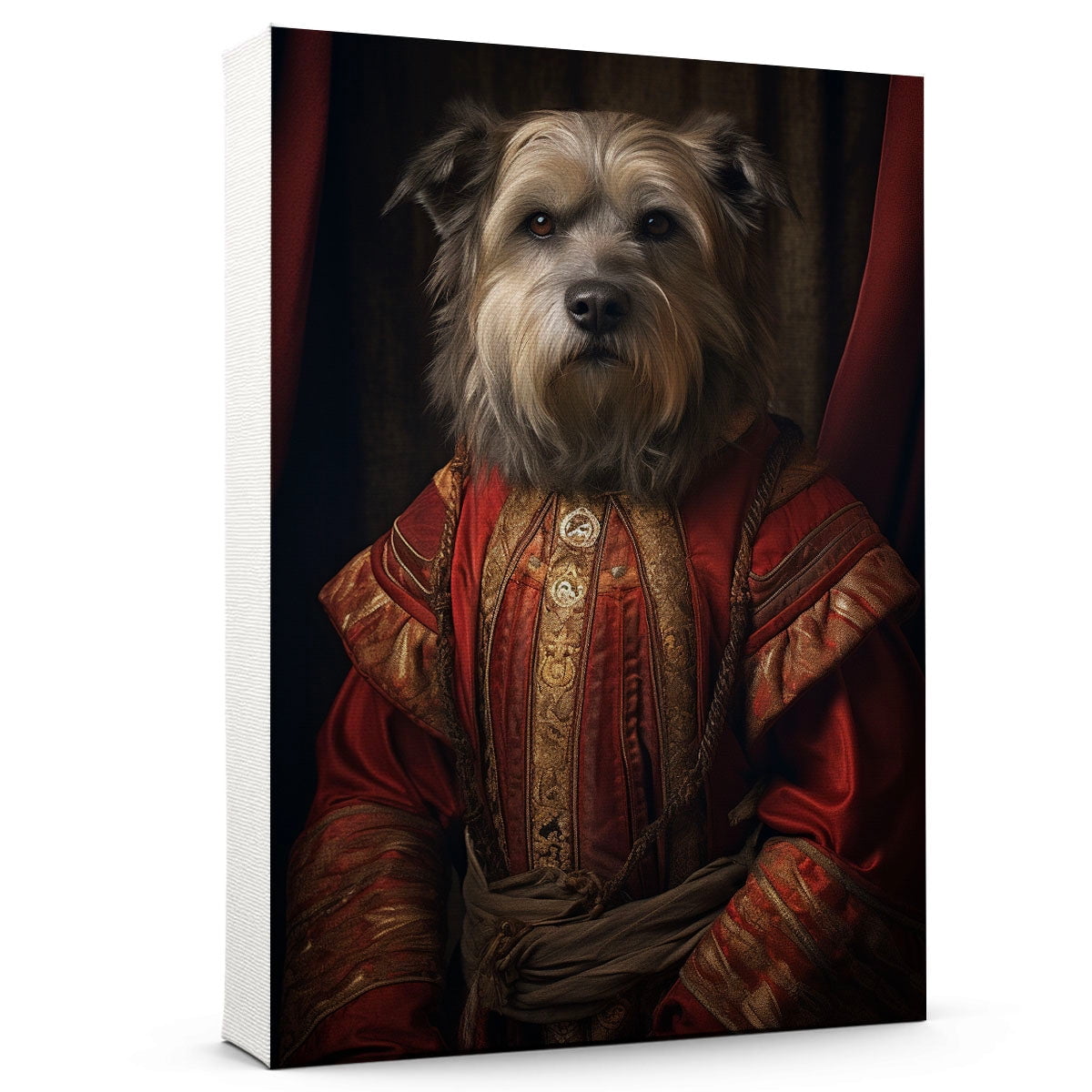Pyrenean Shepherd Pet Portrait in a Royal Costume Dog in a Costume ...
