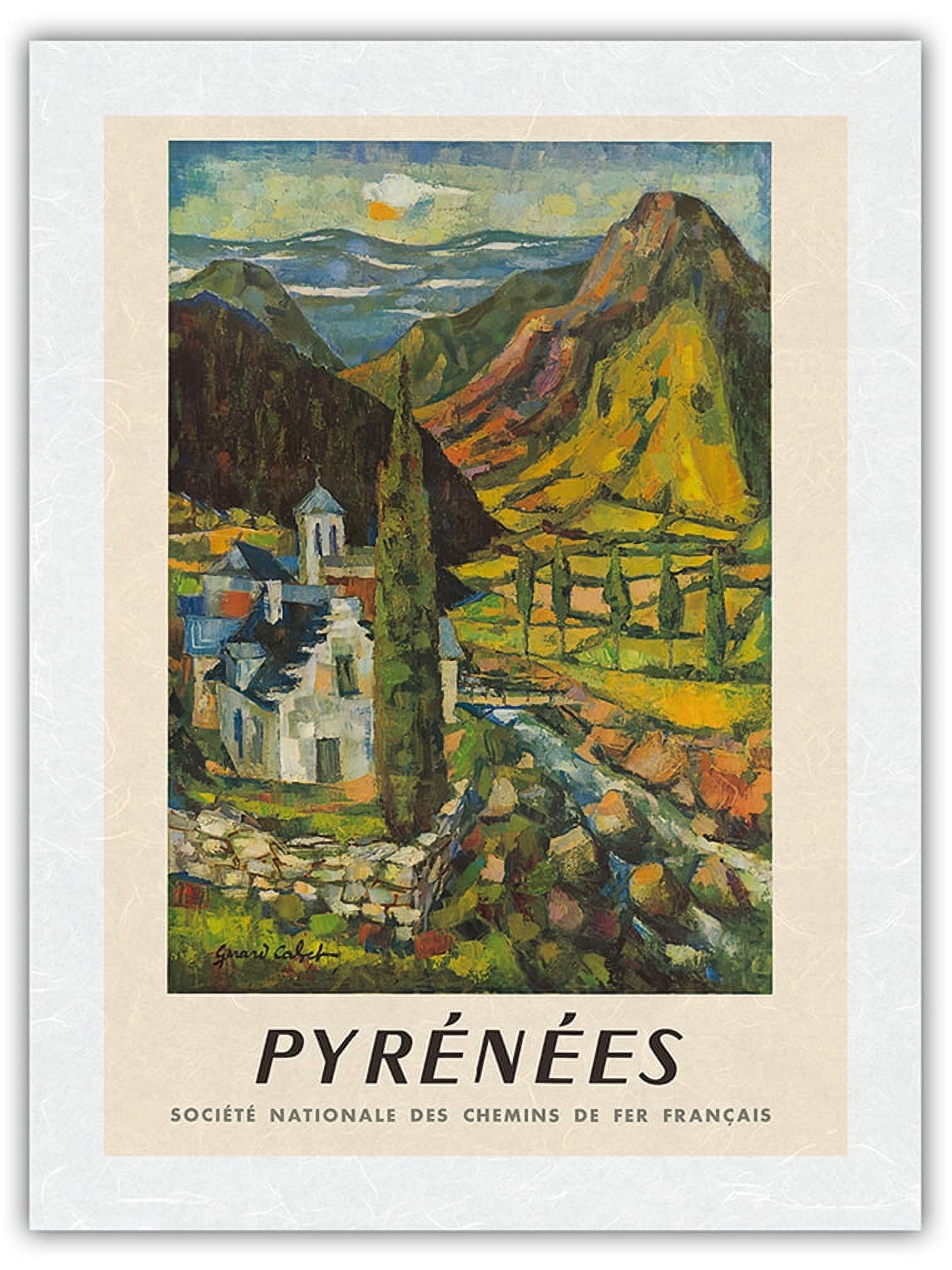 Pyrenees (Pyrénées) Mountains - France - Spain - Vintage Railroad ...