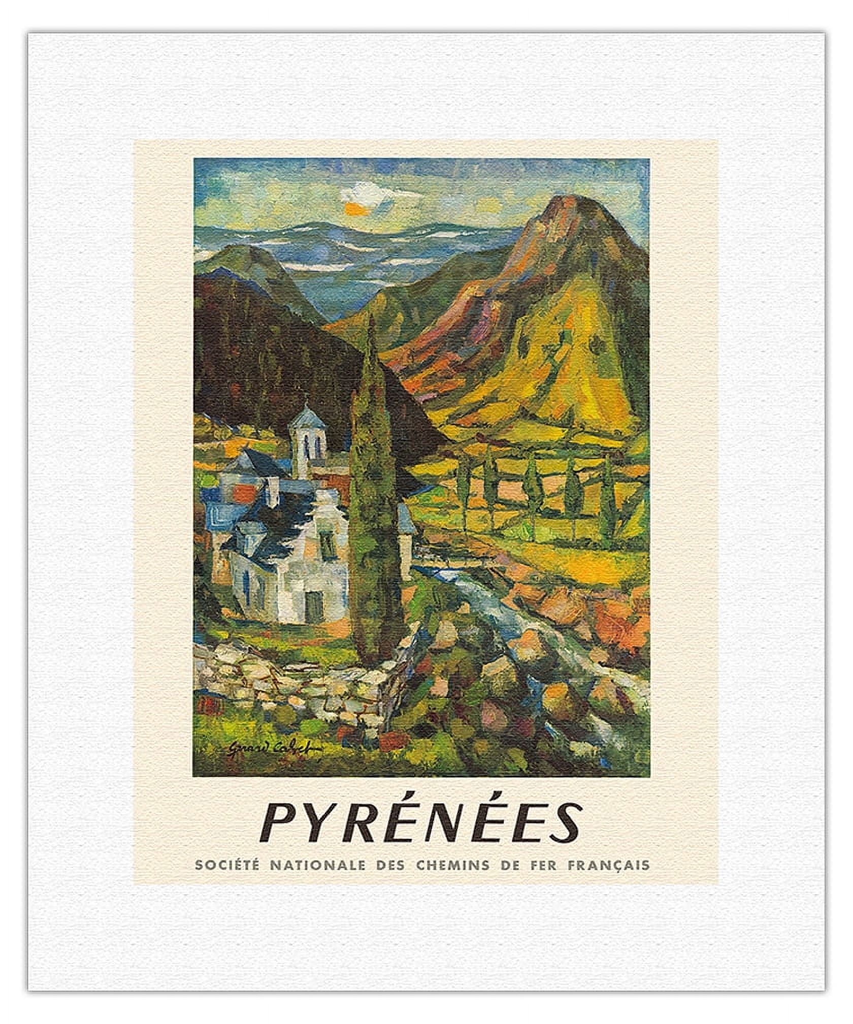 Pyrenees (Pyrénées) Mountains - France - Spain - Vintage Railroad ...