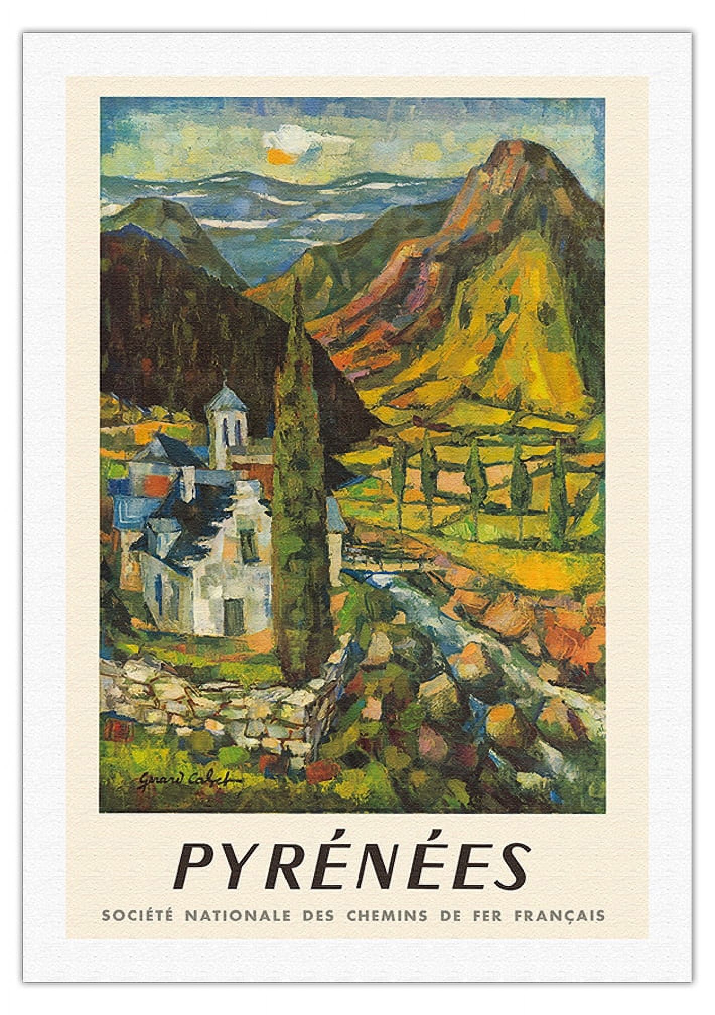 Pyrenees (Pyrénées) Mountains - France - Spain - Vintage Railroad ...
