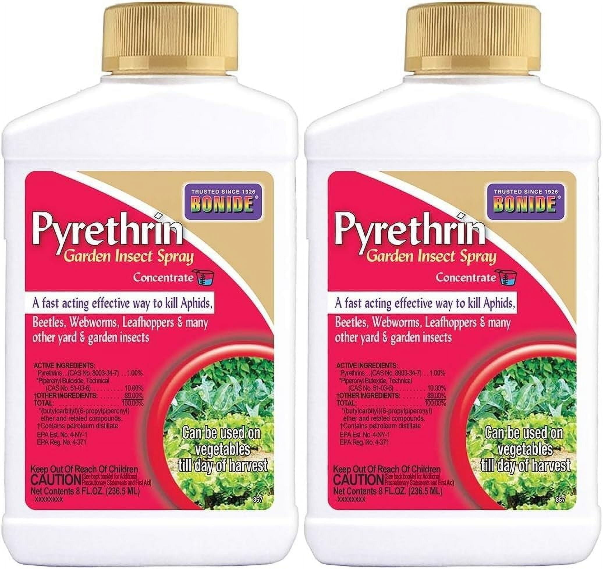 Pyrethrin Garden Insect Spray Concentrate, 8 oz Ready-to-Mix Fast ...