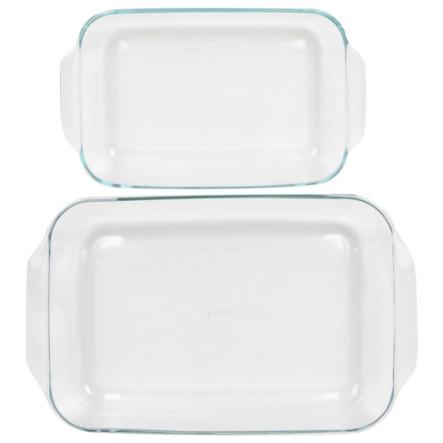 Pyrex (1) 233 3qt and (1) 232 2qt Rectangle Clear Glass Casserole ...