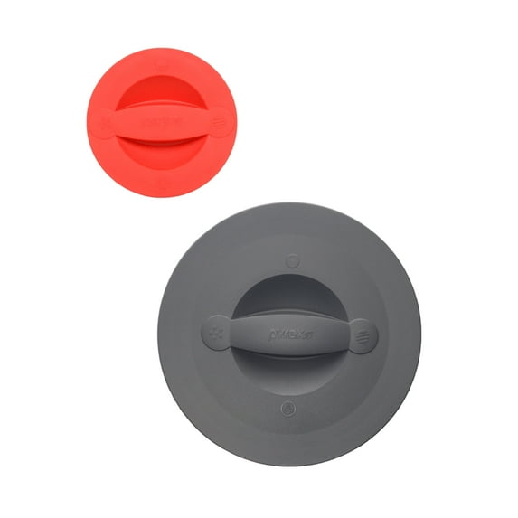 Pyrex 516-RRD-PC 2-Cup Red & 564-RRD-PC 8-Cup Puddle Grey Measuring Cup ...