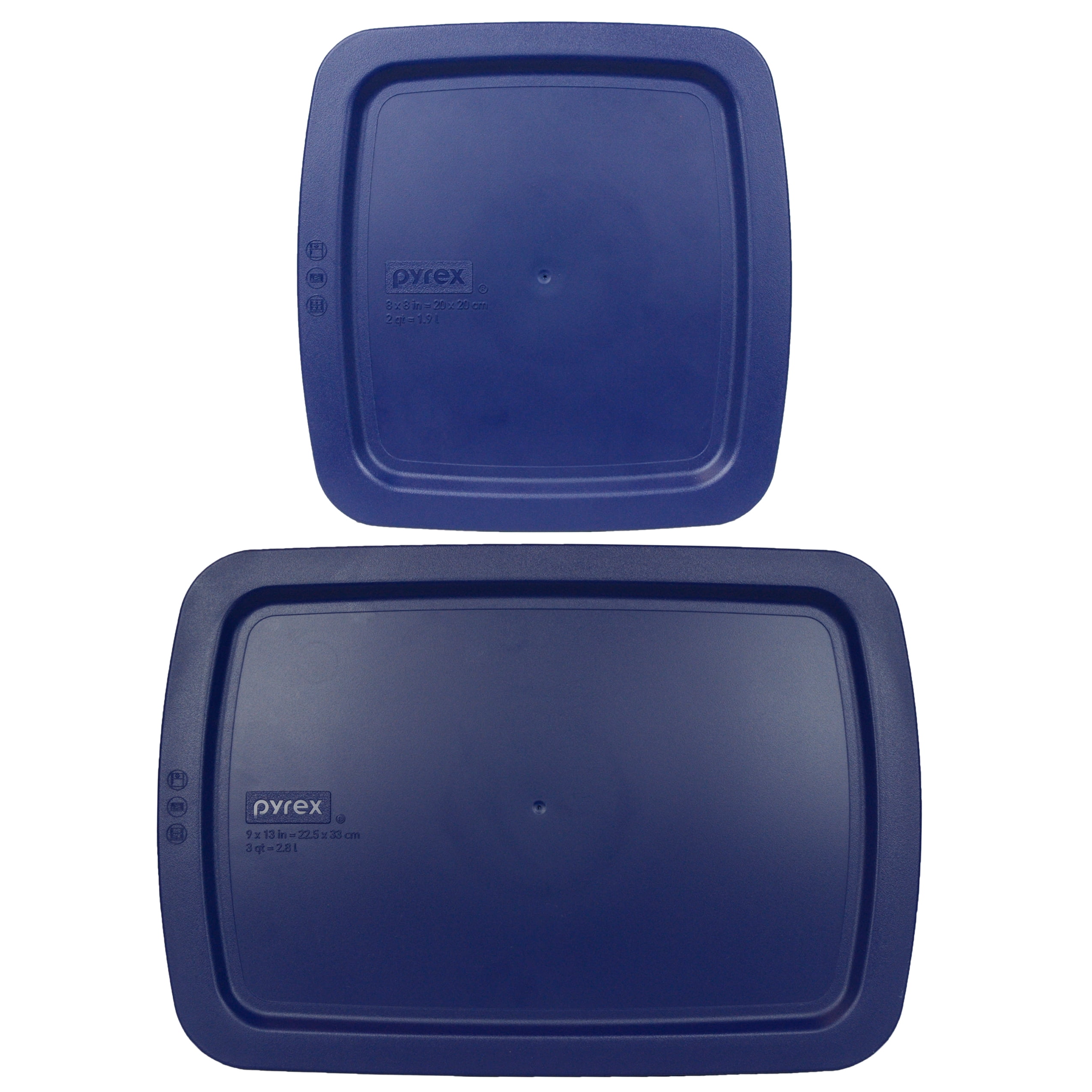 Pyrex (1) C-233-PC and (1) C-222-PC Blue Plastic Rectangle Replacement ...