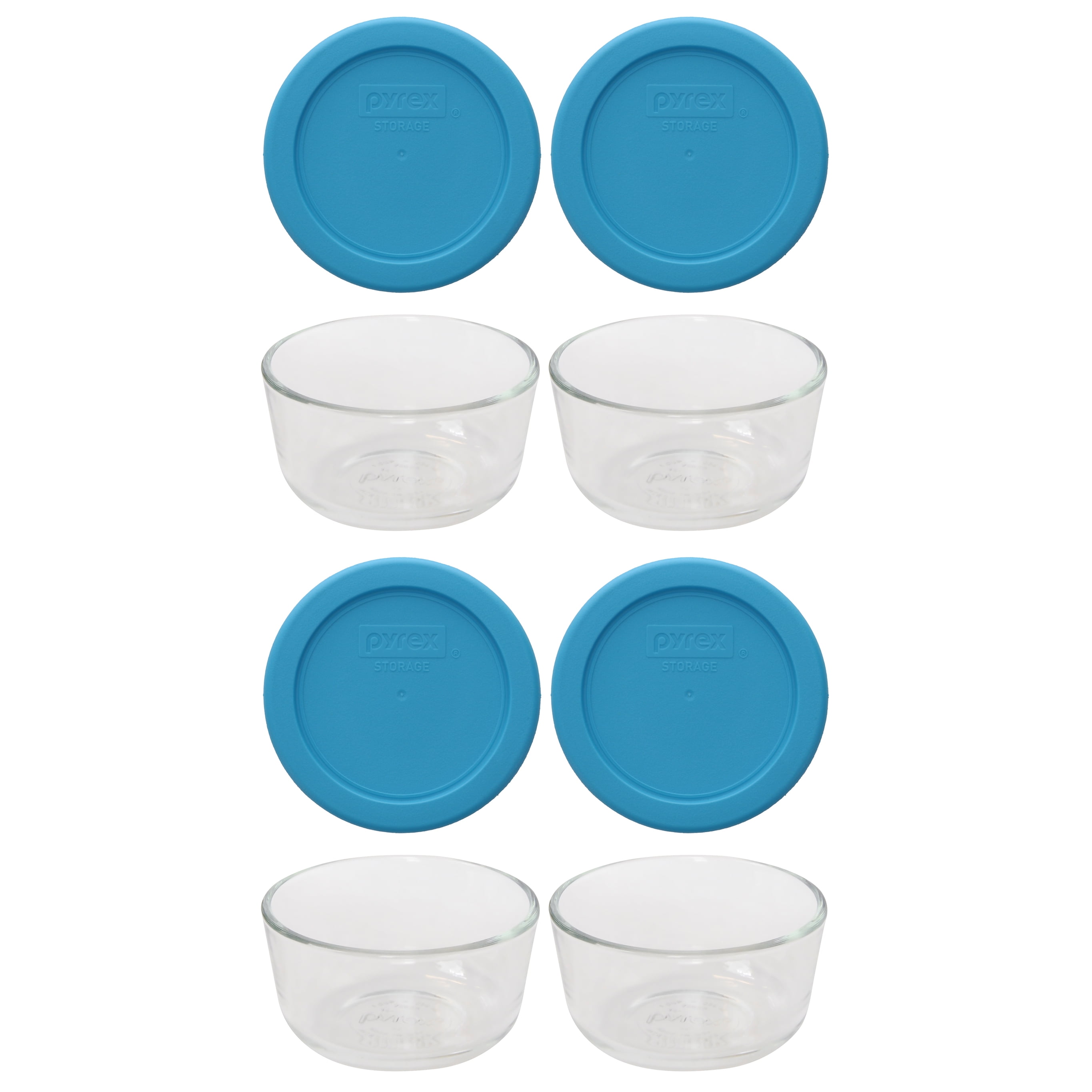 Pyrex 1 Cup Glass Bowl and 7202-PC 1 Cup Bright Blue Pantone Food ...