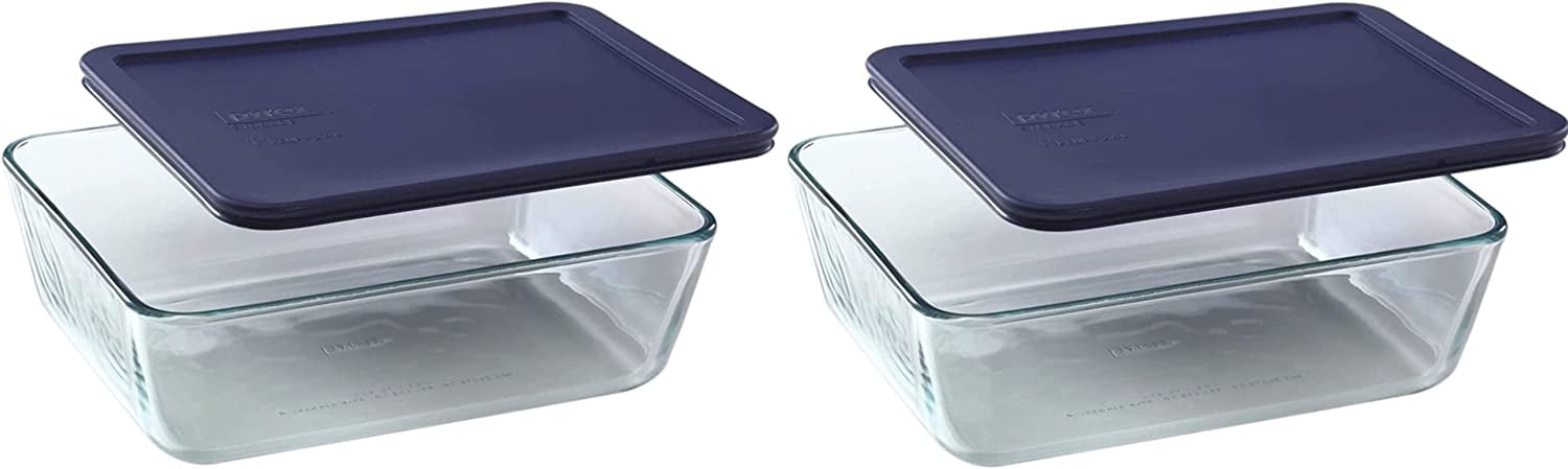 Pyrex Baking Glass Set, 11 Cup Storage Plus Rectangular Dish with ...