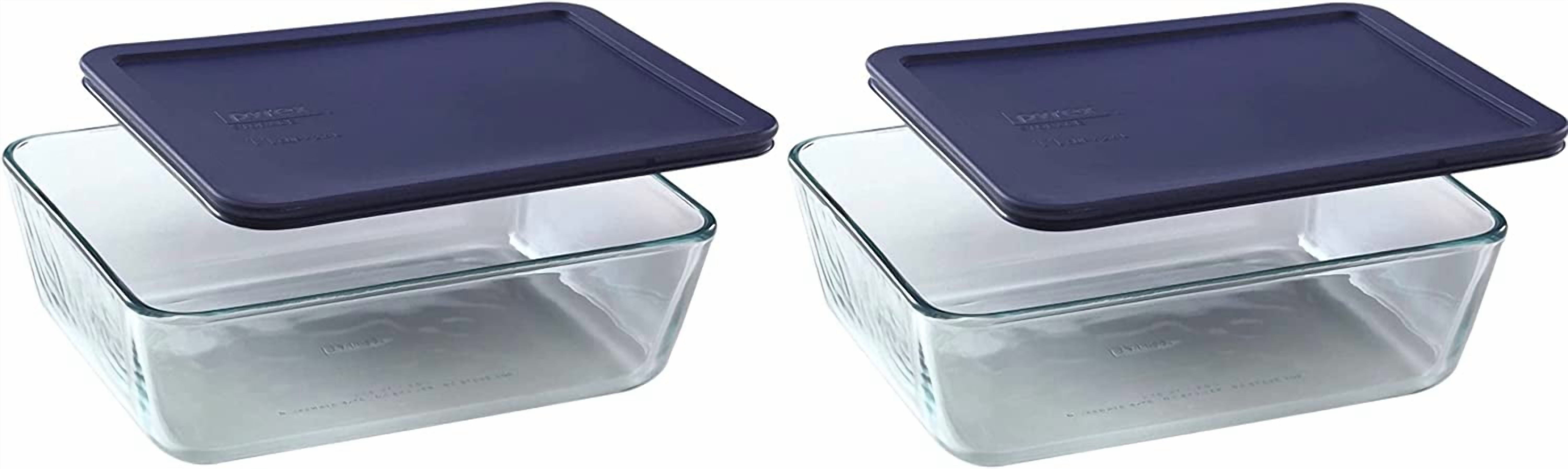 Pyrex 11 Cup Storage Plus Rectangular Dish With Plastic Cover Sold in ...
