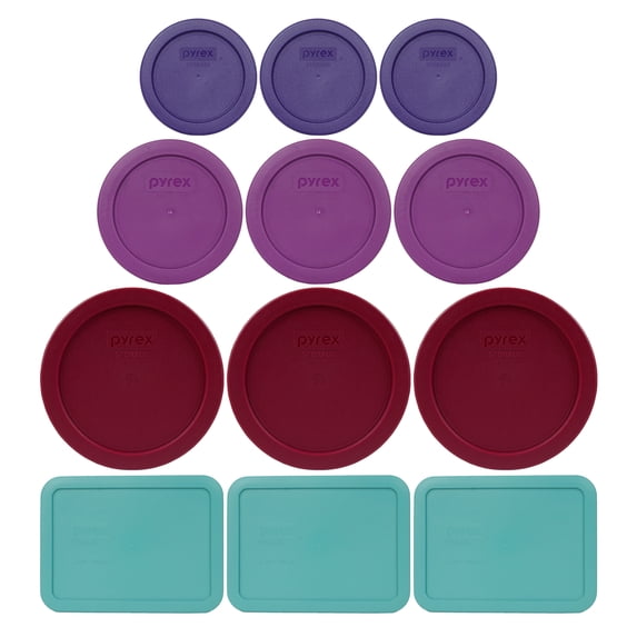 Pyrex Storage Lids Bundle Color Scheme for Glass Containers - Walmart.com