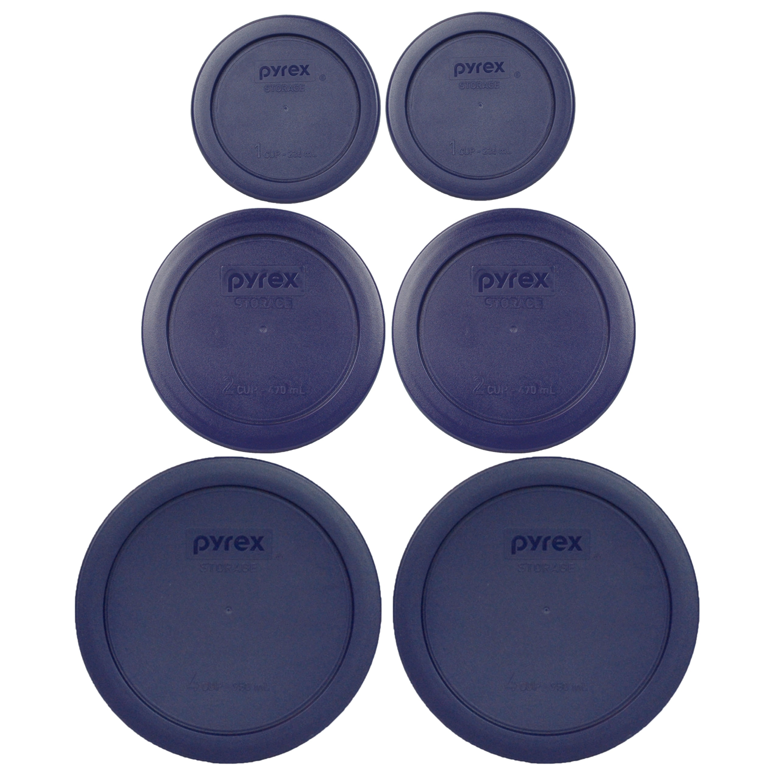 Pyrex Replacement Lids, Blue Plastic, 2-Cup, 4-Cup, 1-Cup, Reusable ...