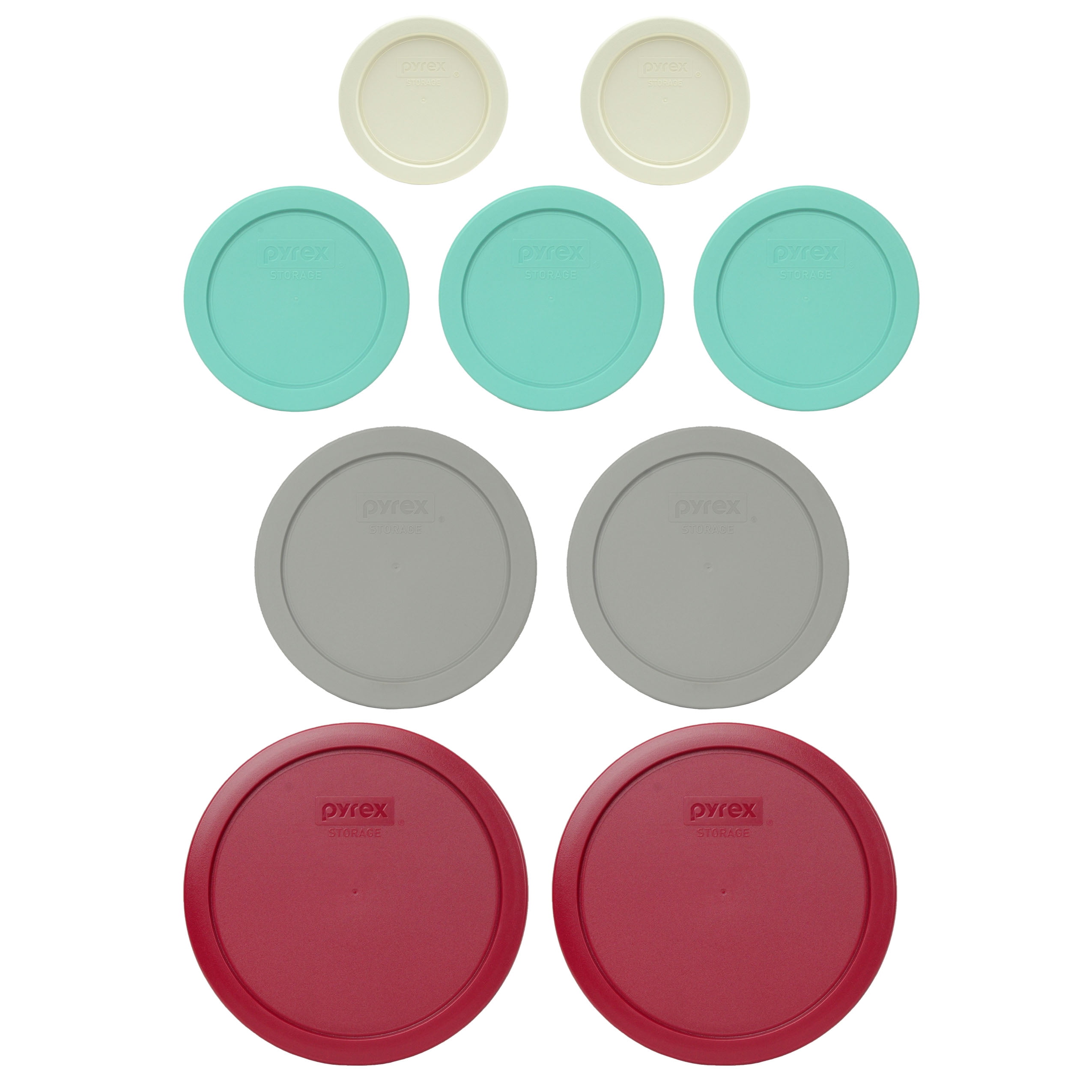 Pyrex Replacement Lids Bundle: 2 1-Cup, 3 2-Cup, 2 4-Cup & 2 7-Cup in ...