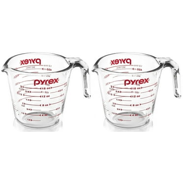 Pyrex 2-Piece Glass Measuring Cup Set, 1-Cup and 2-Cup, Microwave and ...