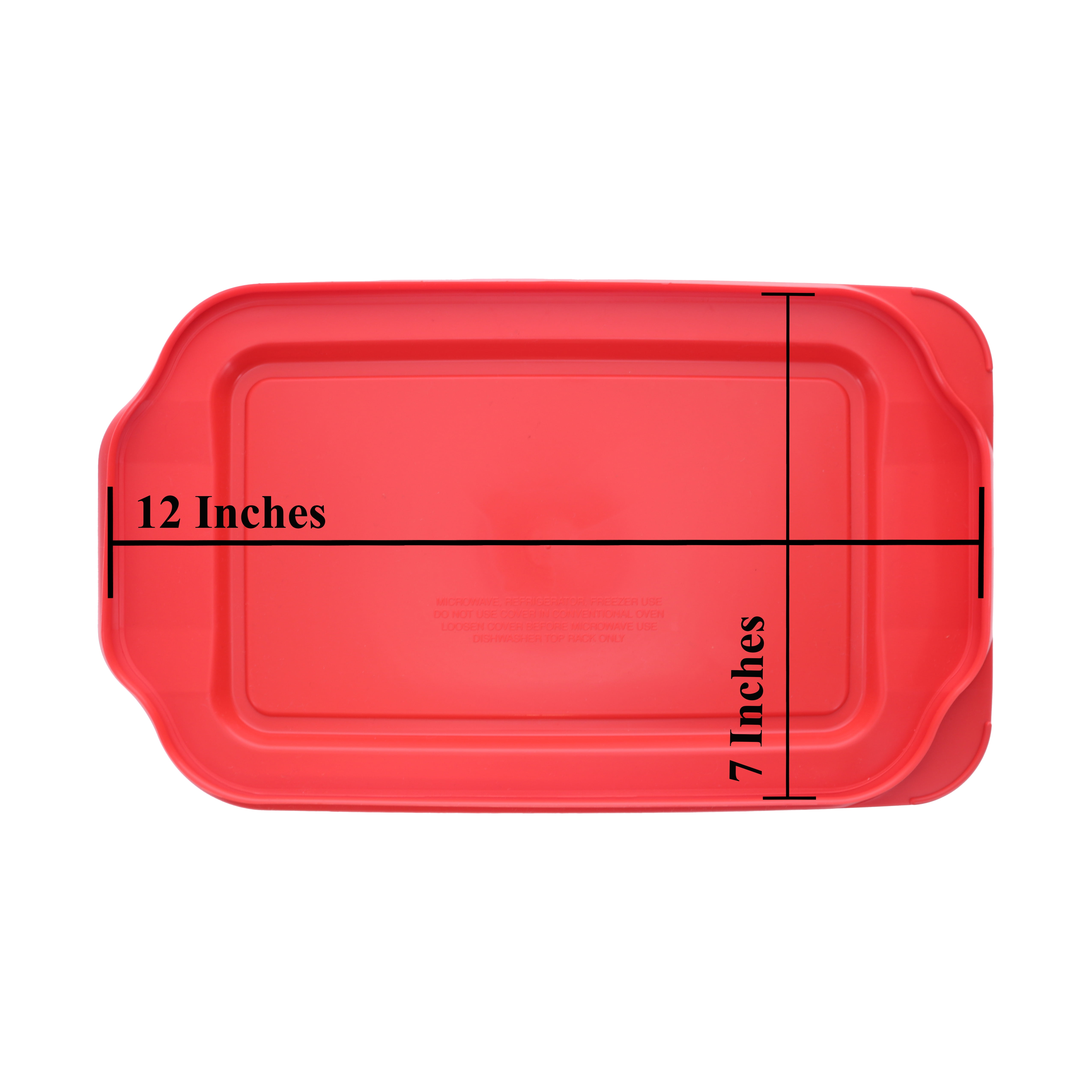 Pyrex 232-PC Red Rectangle Replacement Lid, BPA-Free Plastic, Microwave ...