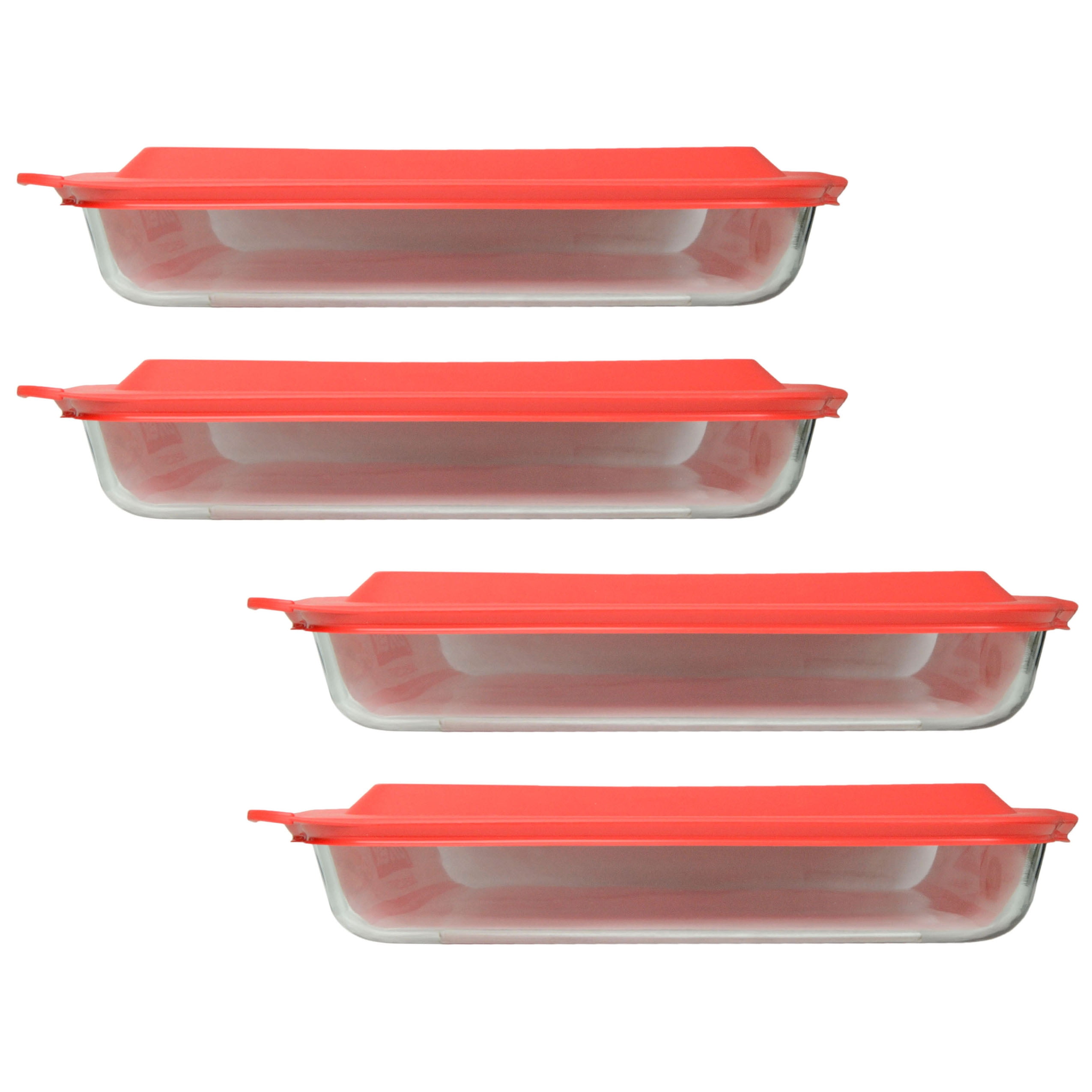 Pyrex 233 3qt Rectangular Clear Glass Casserole Baking Dish and 233-PC ...