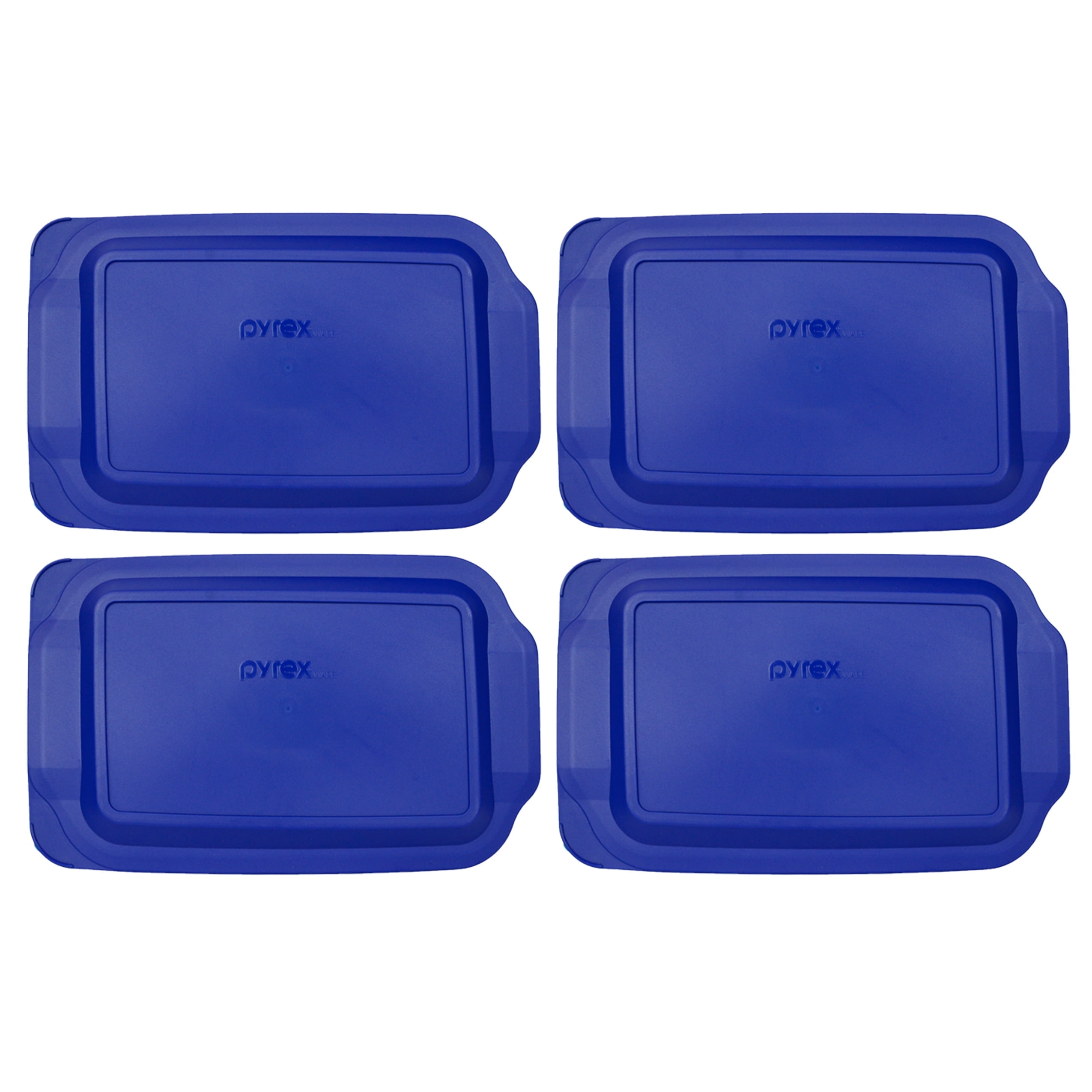 Pyrex 233-PC Blue Plastic Rectangle Storage Replacement Lid Cover (4 ...