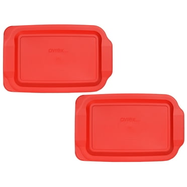 Pyrex 2-Qt 232-PC Red Rectangular Storage Lid Replacement, Extra Set ...