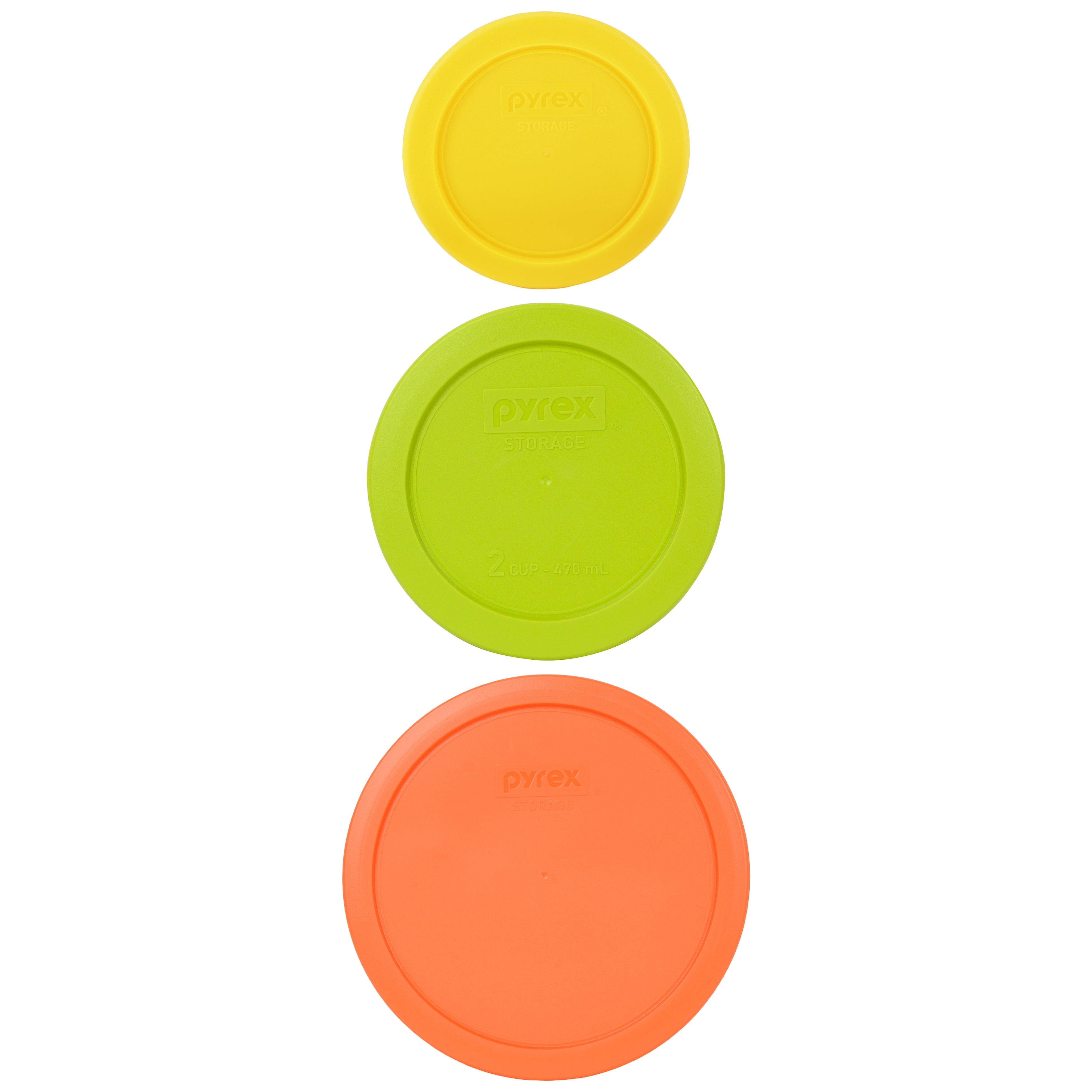 Pyrex (3) Lid Autumn Themed Bundle For 7202, 7200 and 7203 Glass Bowls ...