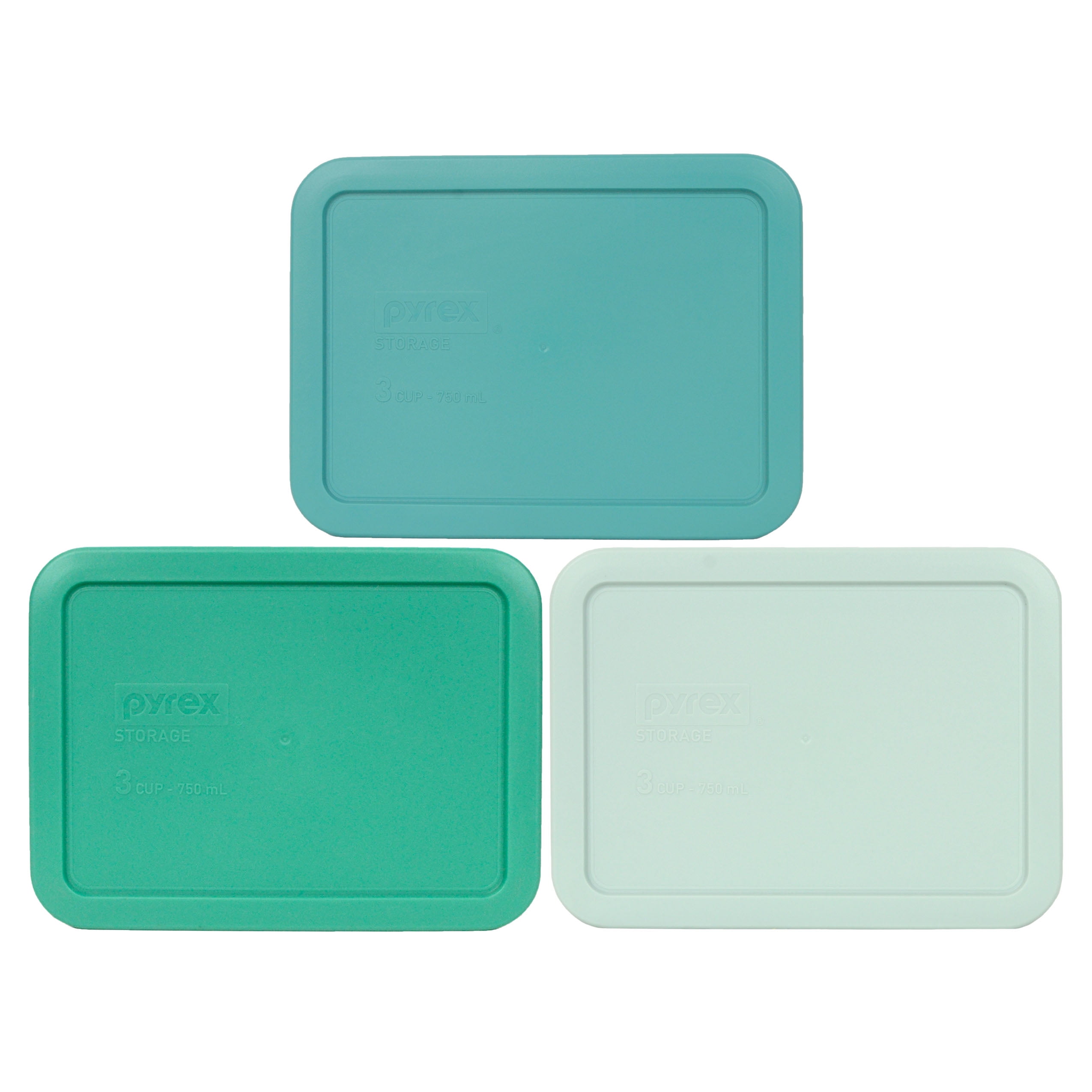 Pyrex 3 Lid Sea Breeze Themed for Pyrex Models 7210 Glass Containers ...