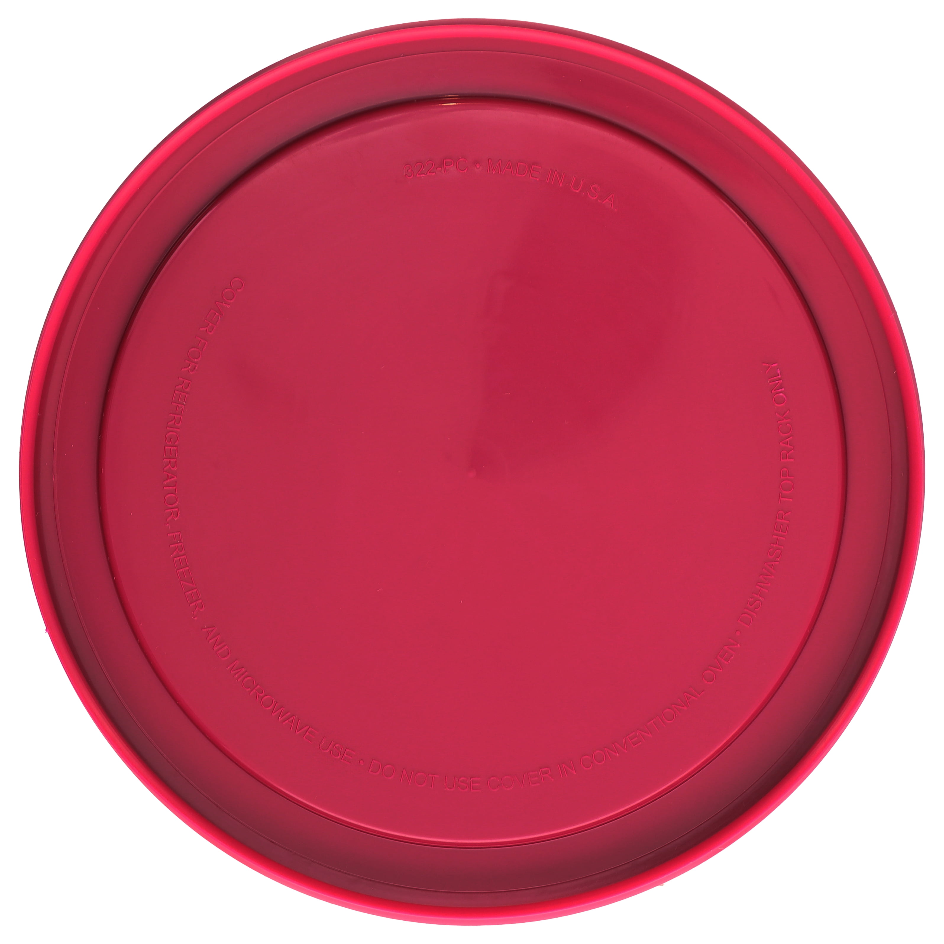 Pyrex 322-PC Sangria Red Food Storage Mixing Bowl Round Plastic ...