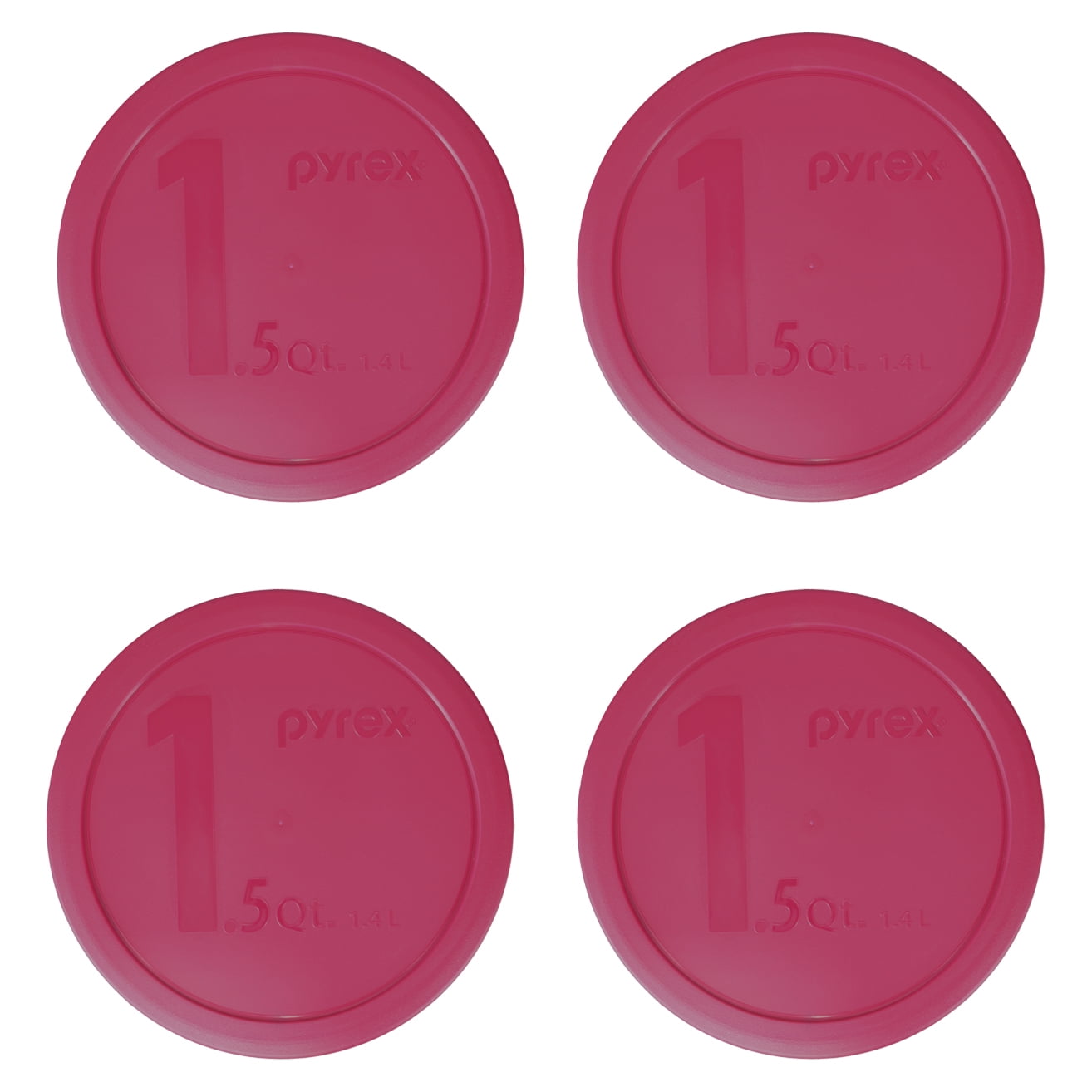 Pyrex 323-PC 1.5qt/1.4L Sangria Red Mixing Bowl Lid (4-Pack) - Walmart.com