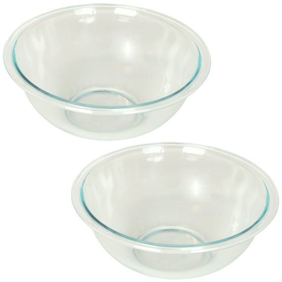 Pyrex Prep Set, 2.5 Quart Clear Glass Baking Mixing Bowl with Lid ...