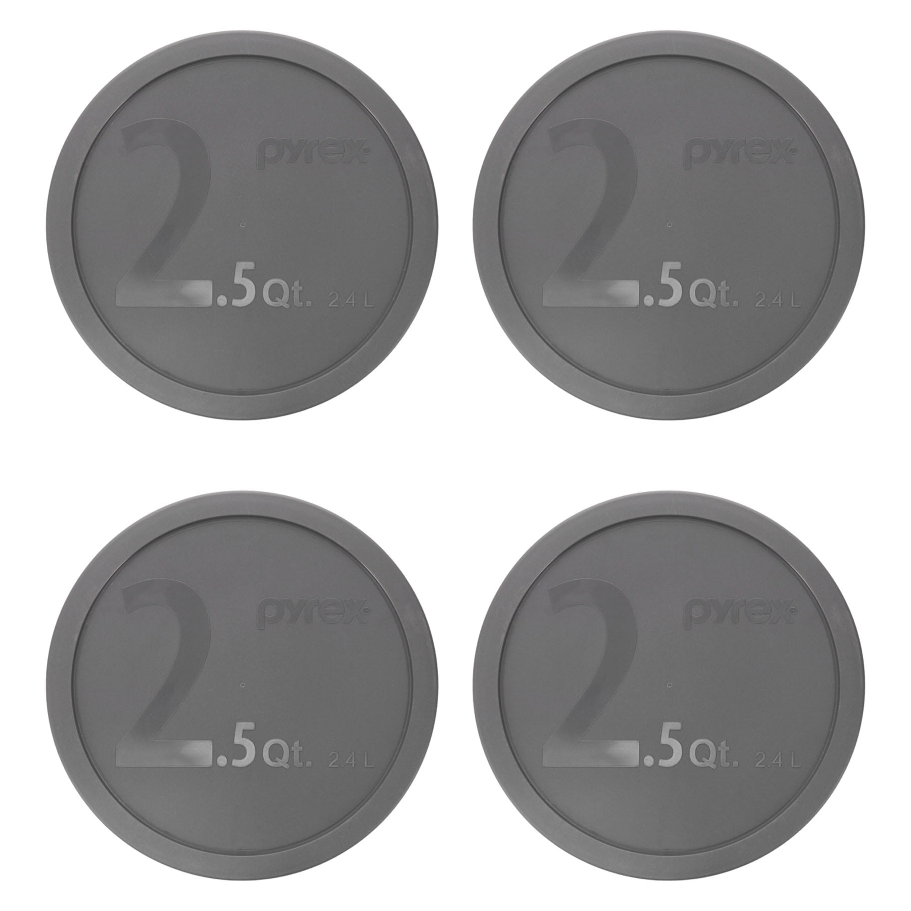 Pyrex 325-PC 2.5qt Puddle Gray Mixing Bowl Lid (4-Pack) - Walmart.com