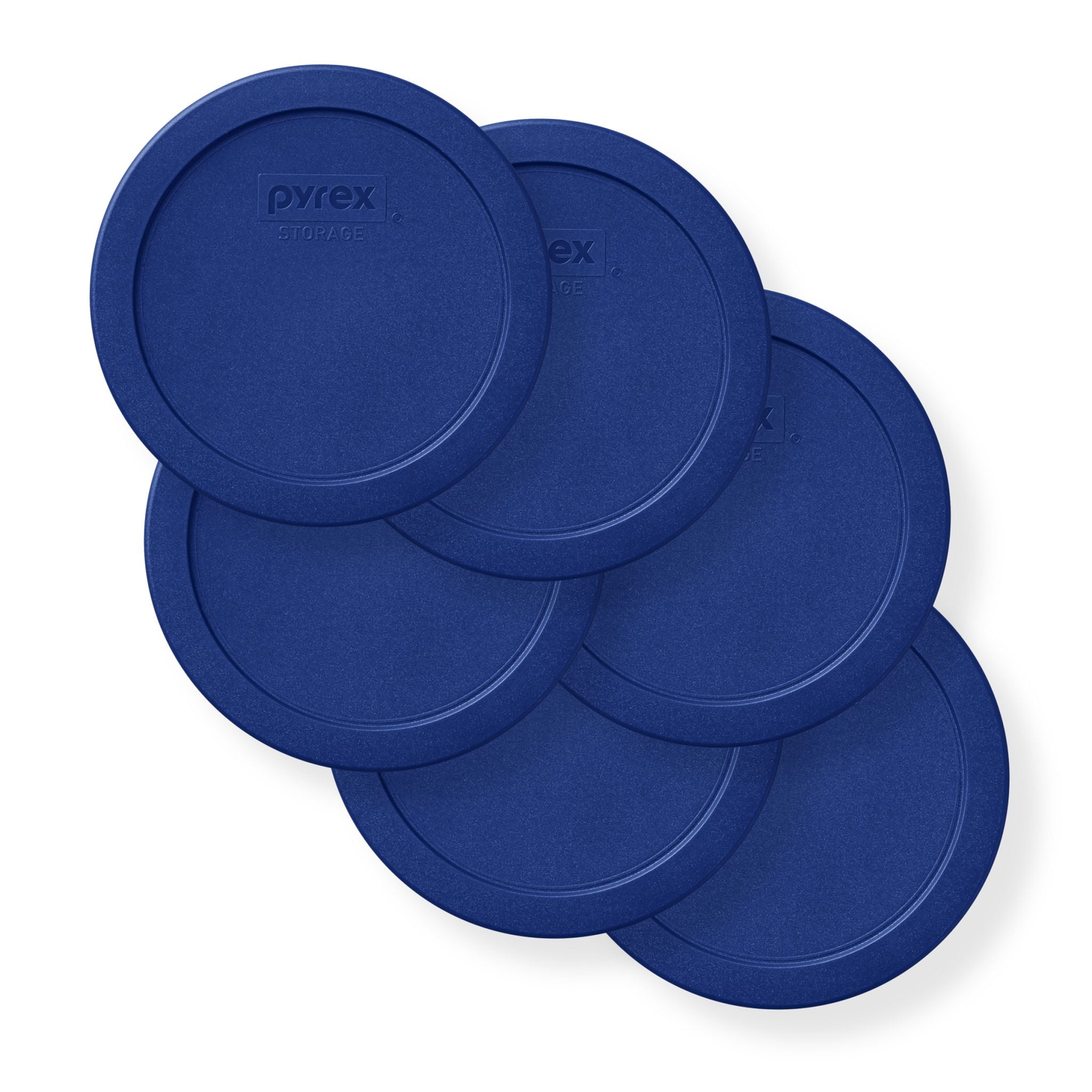 Pyrex 4-cup Round Dark Blue Plastic Lids, 6-pack - Walmart.com
