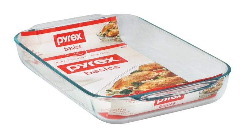 Pyrex 6001040 Oblong Glass Baking Dish, 4 Qt - Walmart.com