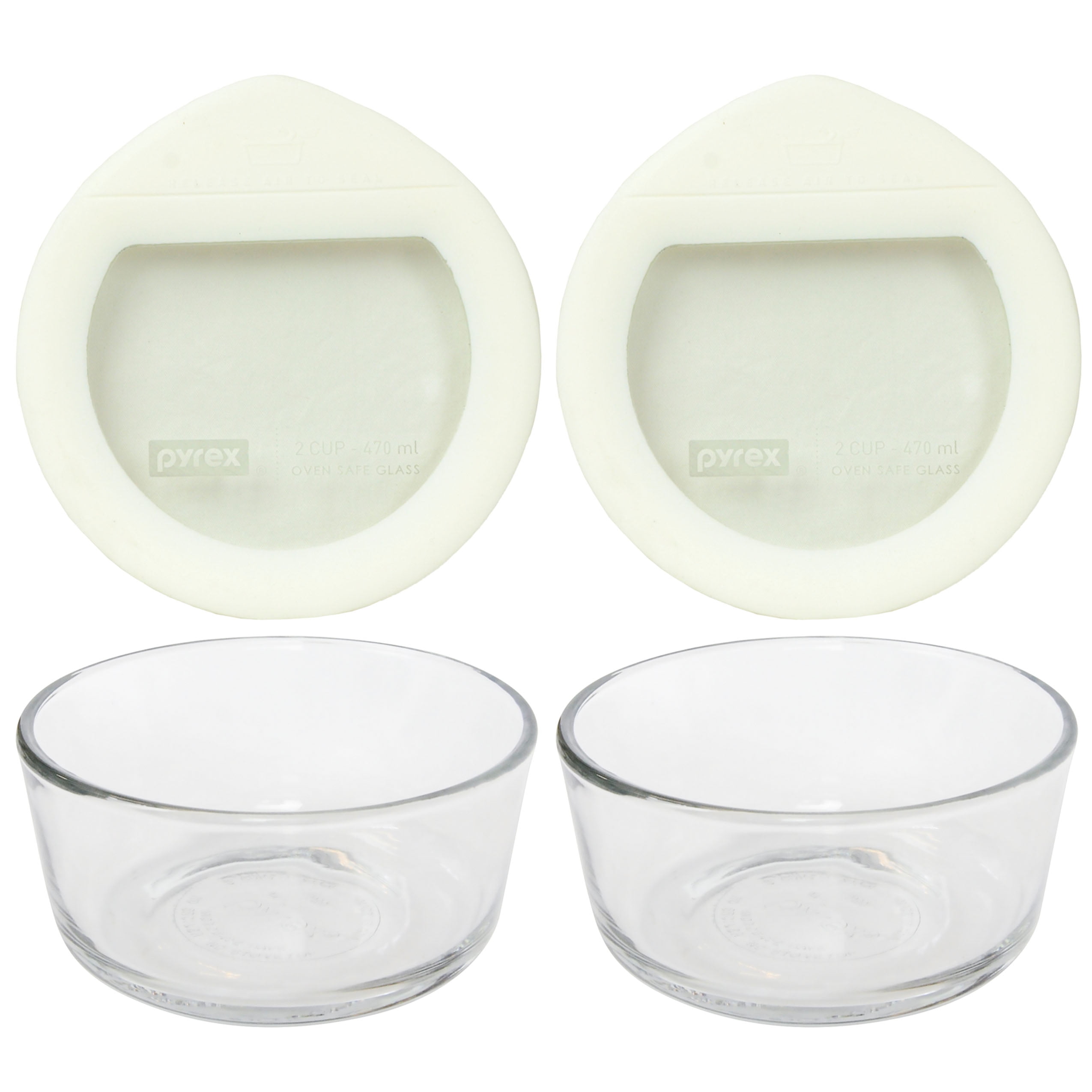 Pyrex 7200 Glass Storage Bowl with Pyrex OV-7200 Glass and White ...