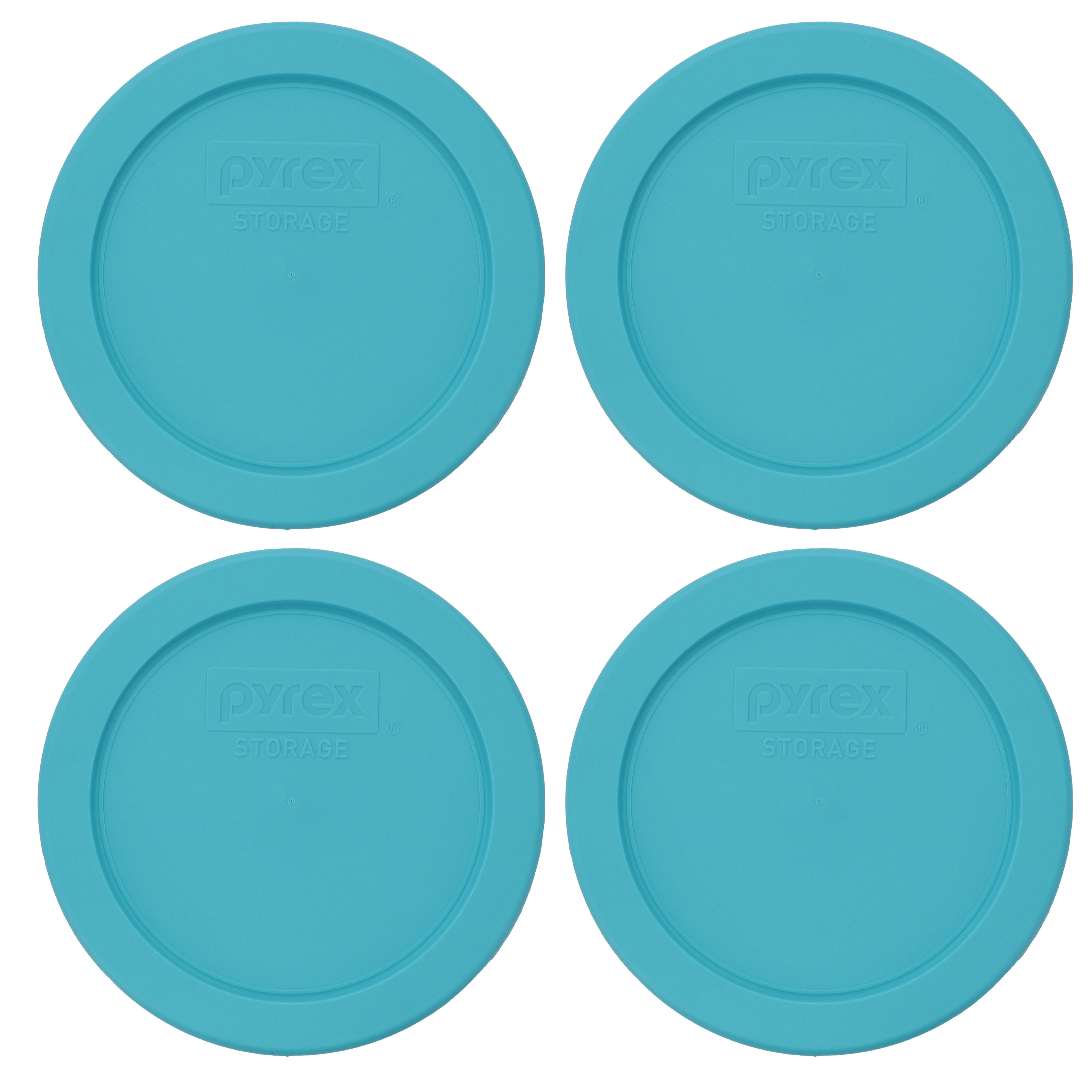 Pyrex Aqua Blue Lid 2 Cup Size, Round Plastic Covers for Pyrex Storage ...