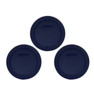 Pyrex 7402-PC 2-Pack Blue Round Plastic Replacement Lid Cover for 7-Cup ...