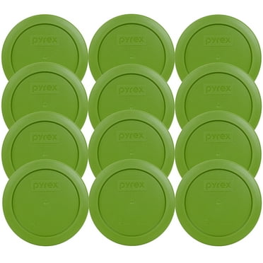 Pyrex 7402-PC 2-Pack Blue Round Plastic Replacement Lid Cover for 7-Cup ...