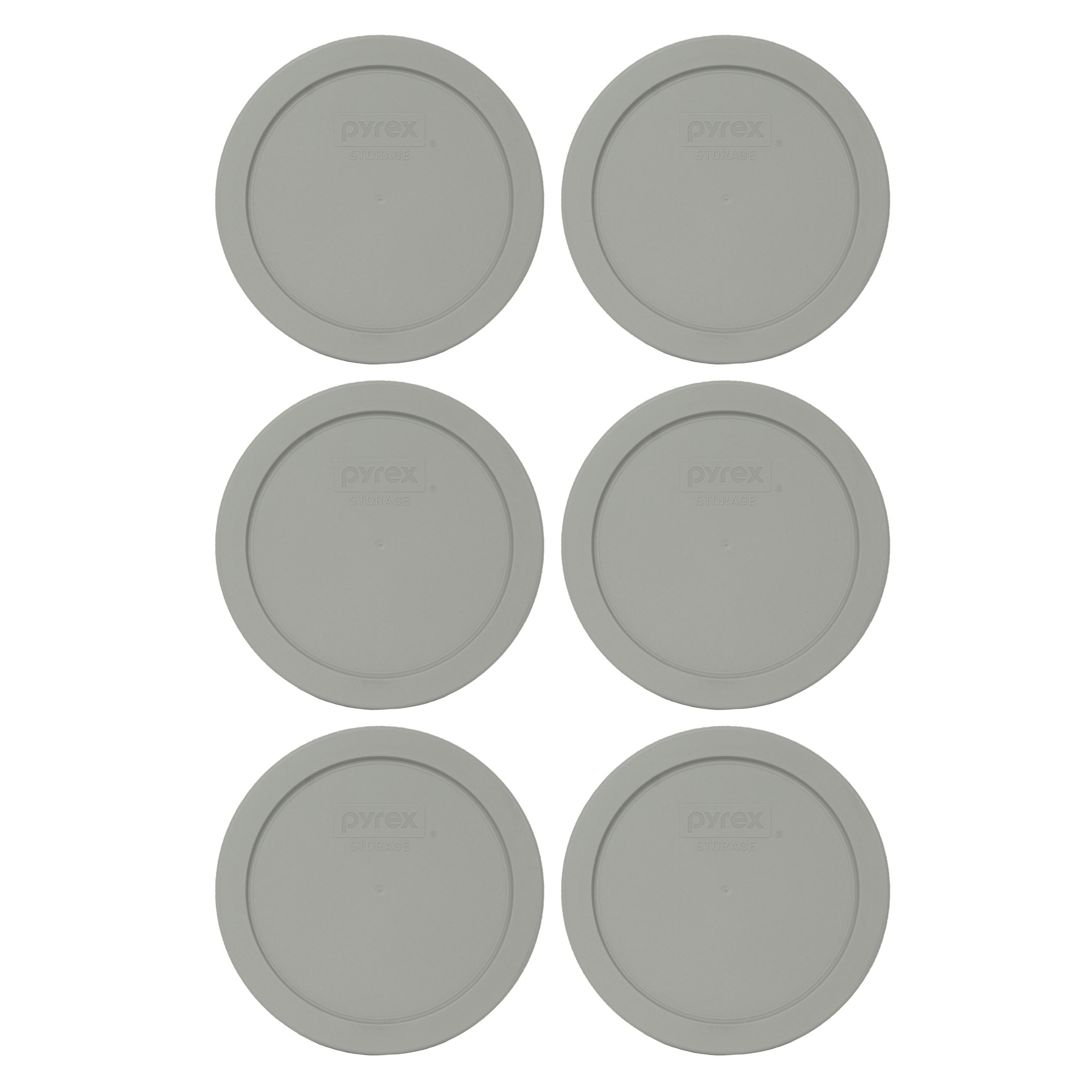 Pyrex 7201-PC Jet Gray Plastic Storage Replacement Lid Cover (6-Pack ...