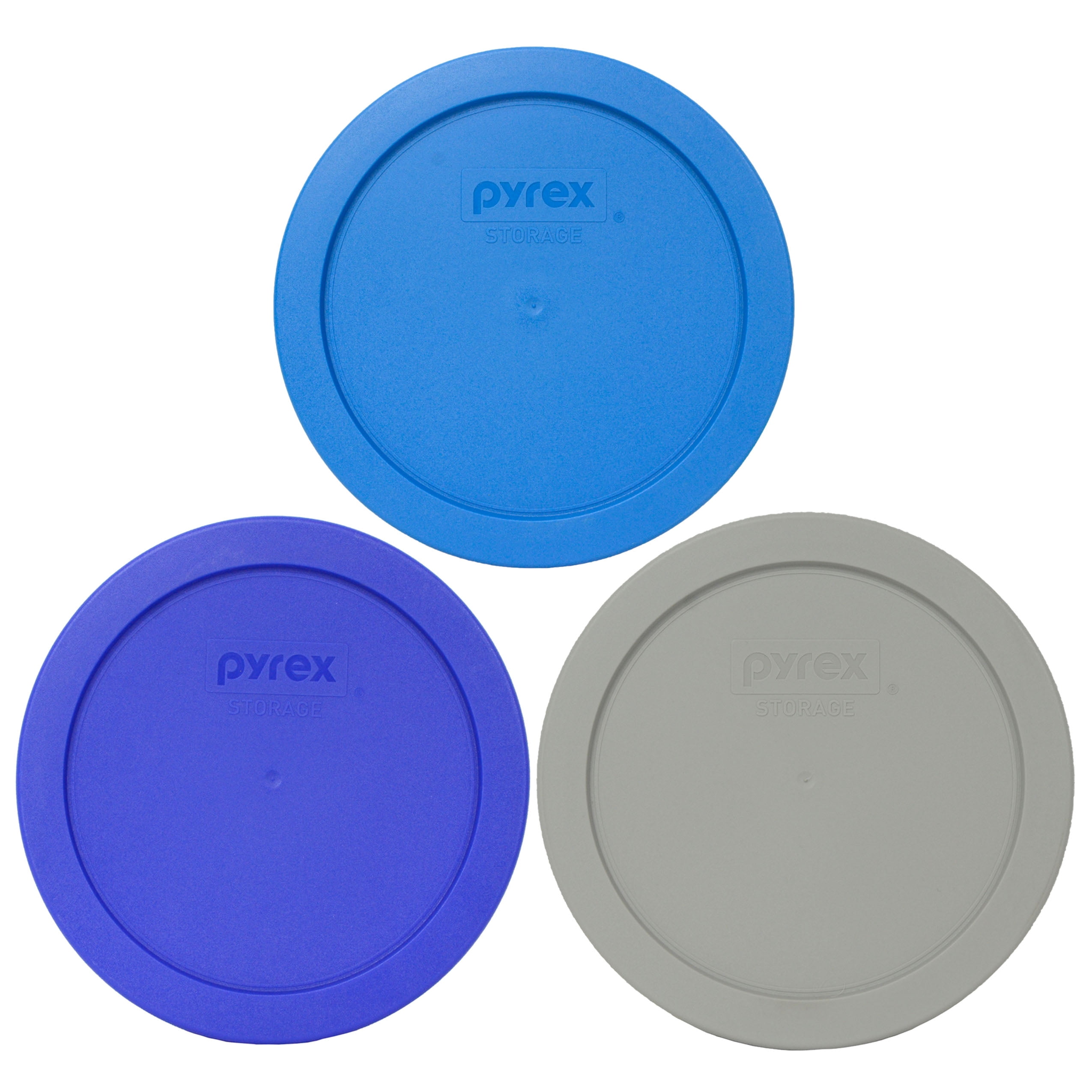 Pyrex 7201-PC Marine Blue, 7201-PC Jet Gray, 7201-PC Sapphire Blue Food ...