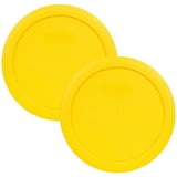 Pyrex 7201-PC Round Replacement Lids, Meyer Lemon Yellow, 4-Cup, 2-Pack ...