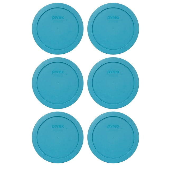 Pyrex 7201-PC Teal Blue Plastic Storage Replacement Lid Cover (6-Pack ...