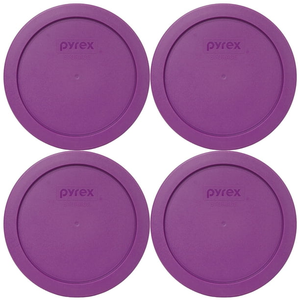 Pyrex 7201-PC Thistle Purple Plastic Storage Replacement Lid Cover (4 ...