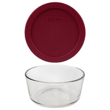 Pyrex Ultimate OV-7201 Round White Silicone and Glass No Leak Storage ...