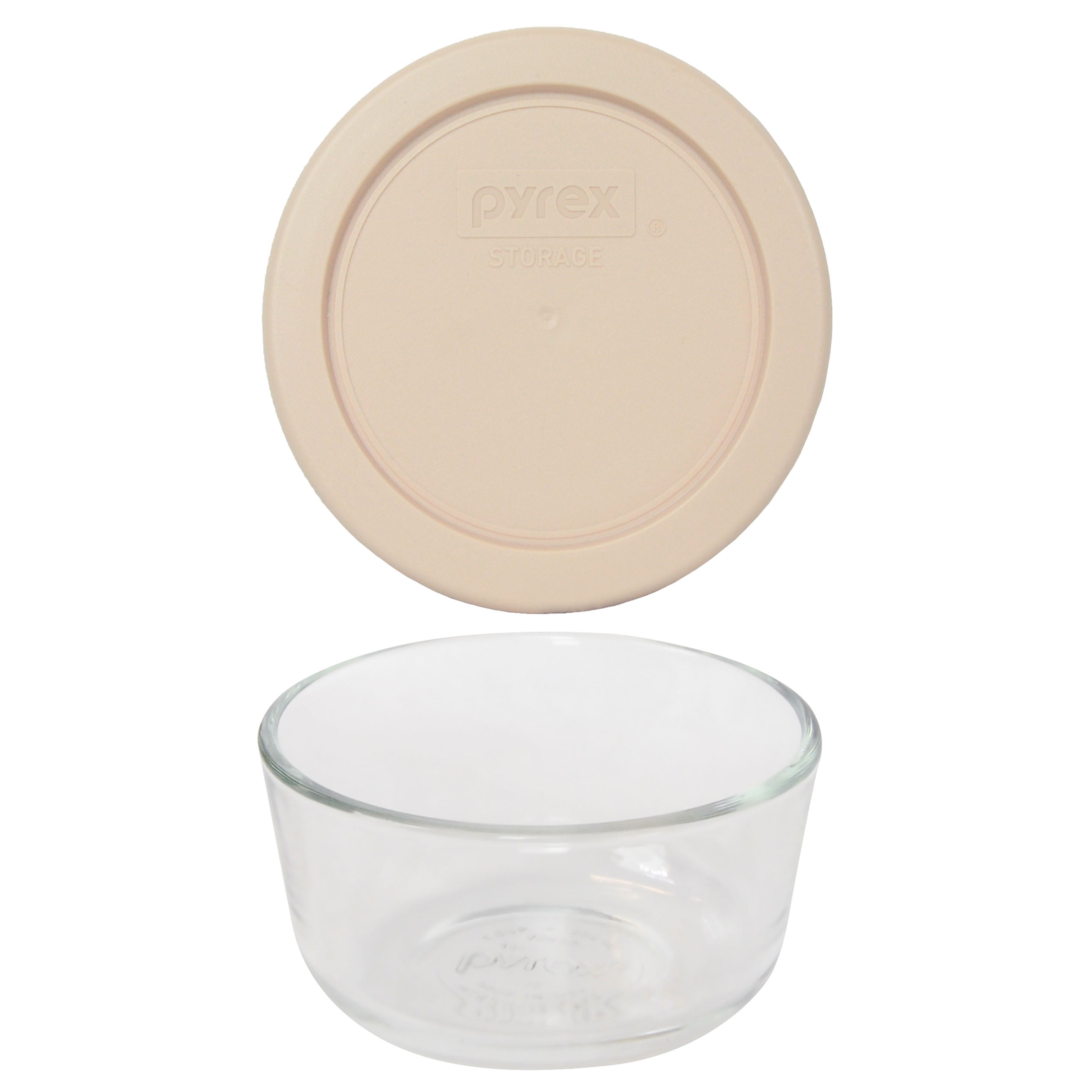 Pyrex 7202 1-Cup Glass Storage Bowl and Pyrex 7202-PC Blush Colored ...