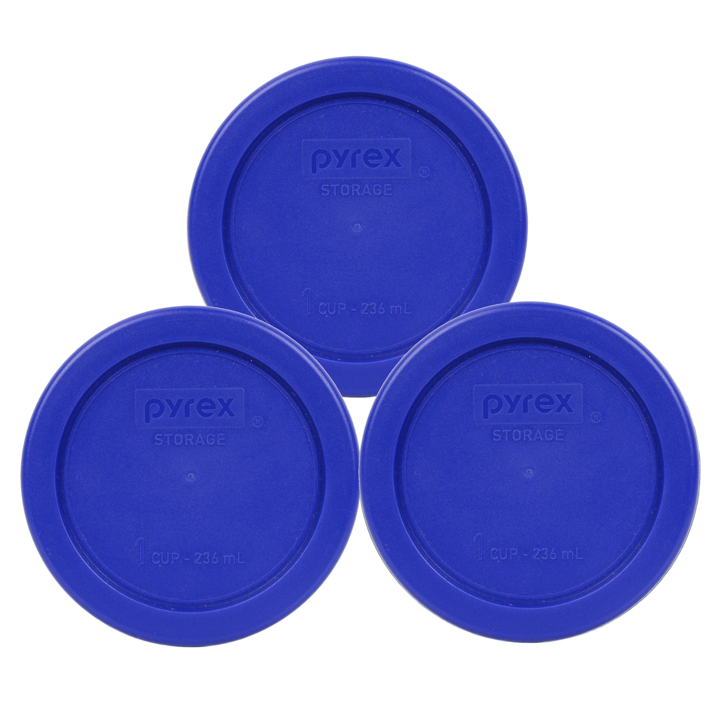 Pyrex 7202-PC Cadet Blue Round Plastic Food Storage Replacement Lid ...