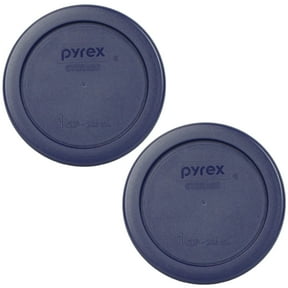 Pyrex 7402-PC 2-Pack Blue Round Plastic Replacement Lid Cover for 7-Cup ...